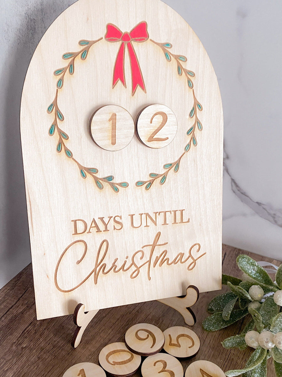 Christmas Countdown Arched Sign – Aspen & Co Designs