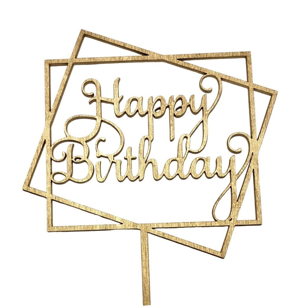 "Happy Birthday" Cake Topper – Aspen & Co Designs