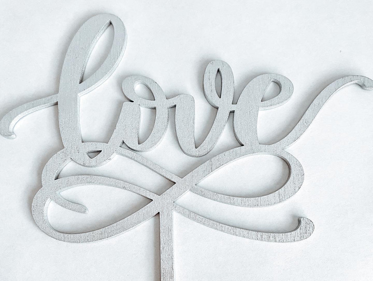 "Love" Cake Topper – Aspen & Co Designs