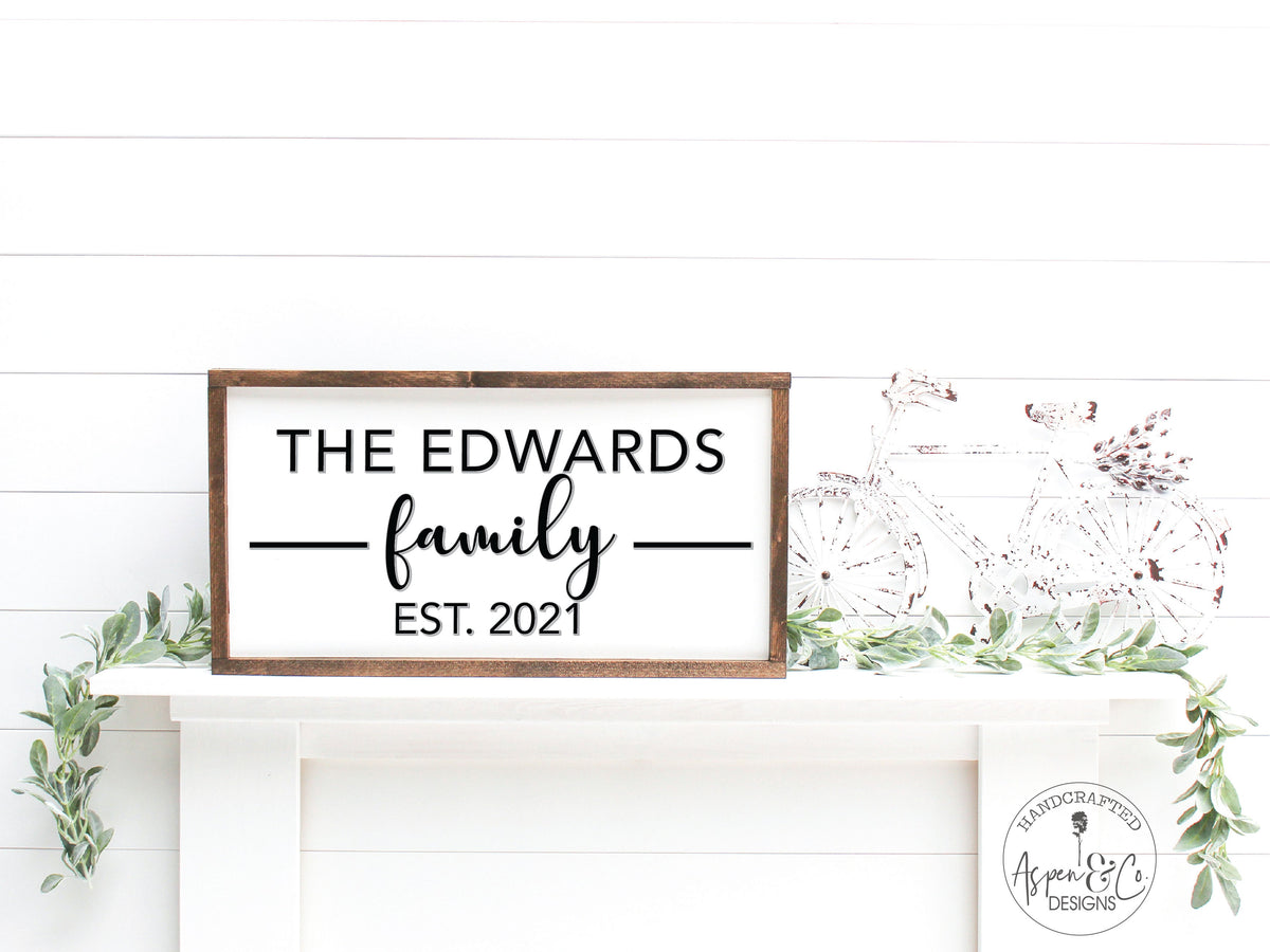 Personalized 3D Family Sign – Aspen & Co Designs